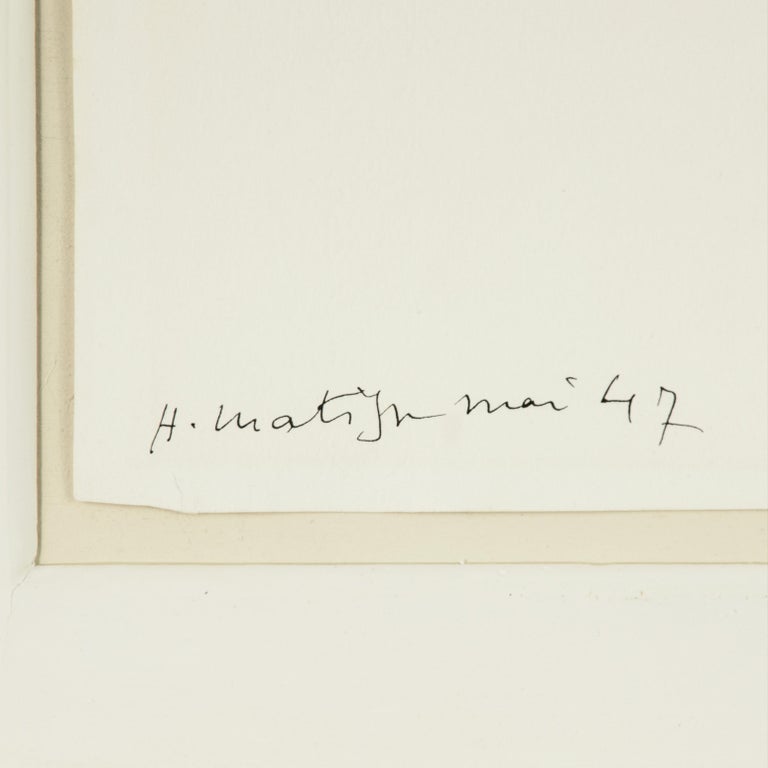 Henri Matisse Ink Drawing of Two Women and a Vase of Flowers For Sale ...