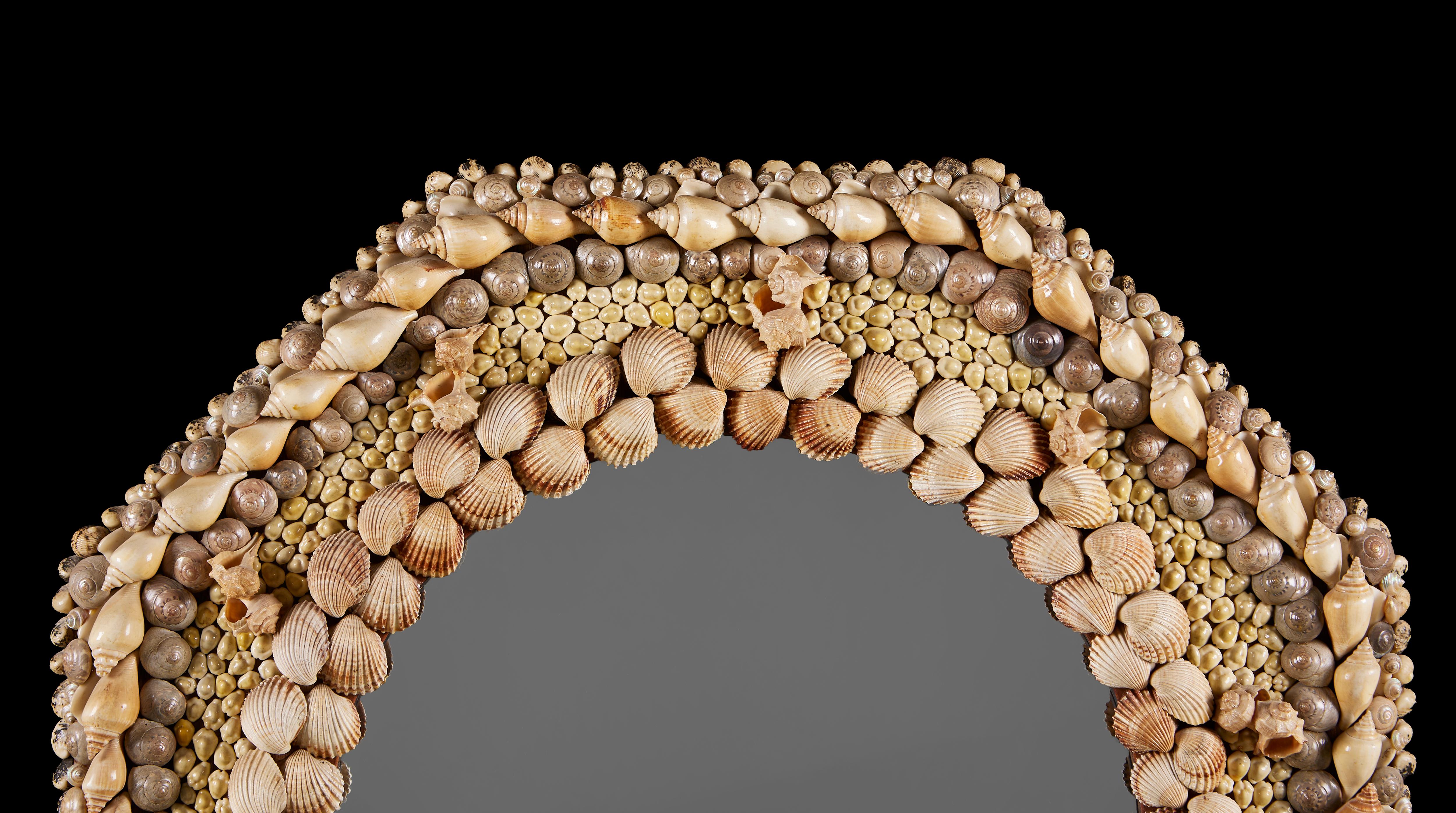 A Hexagonal Shell Mirror For Sale at 1stDibs