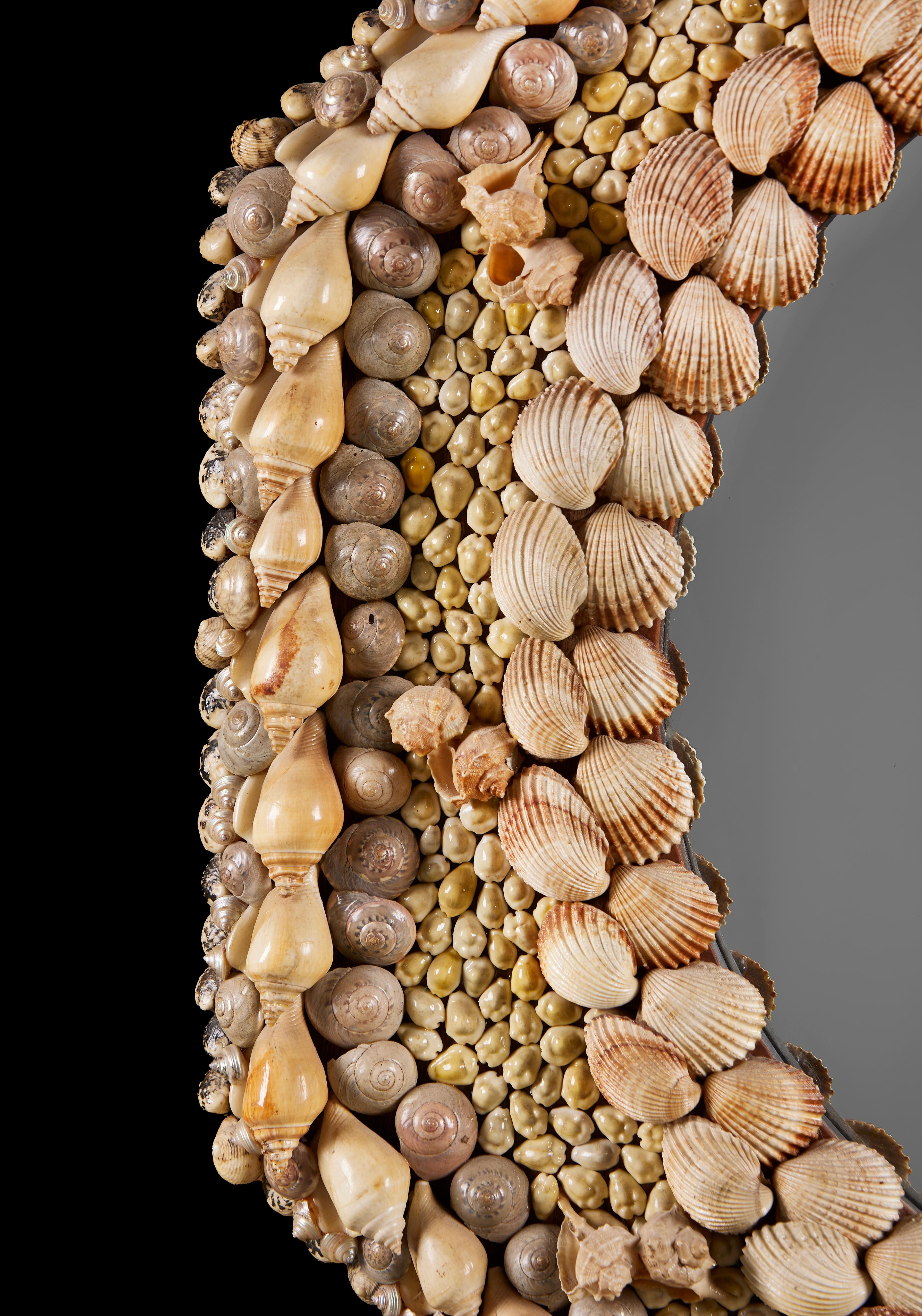 A Hexagonal Shell Mirror For Sale at 1stDibs