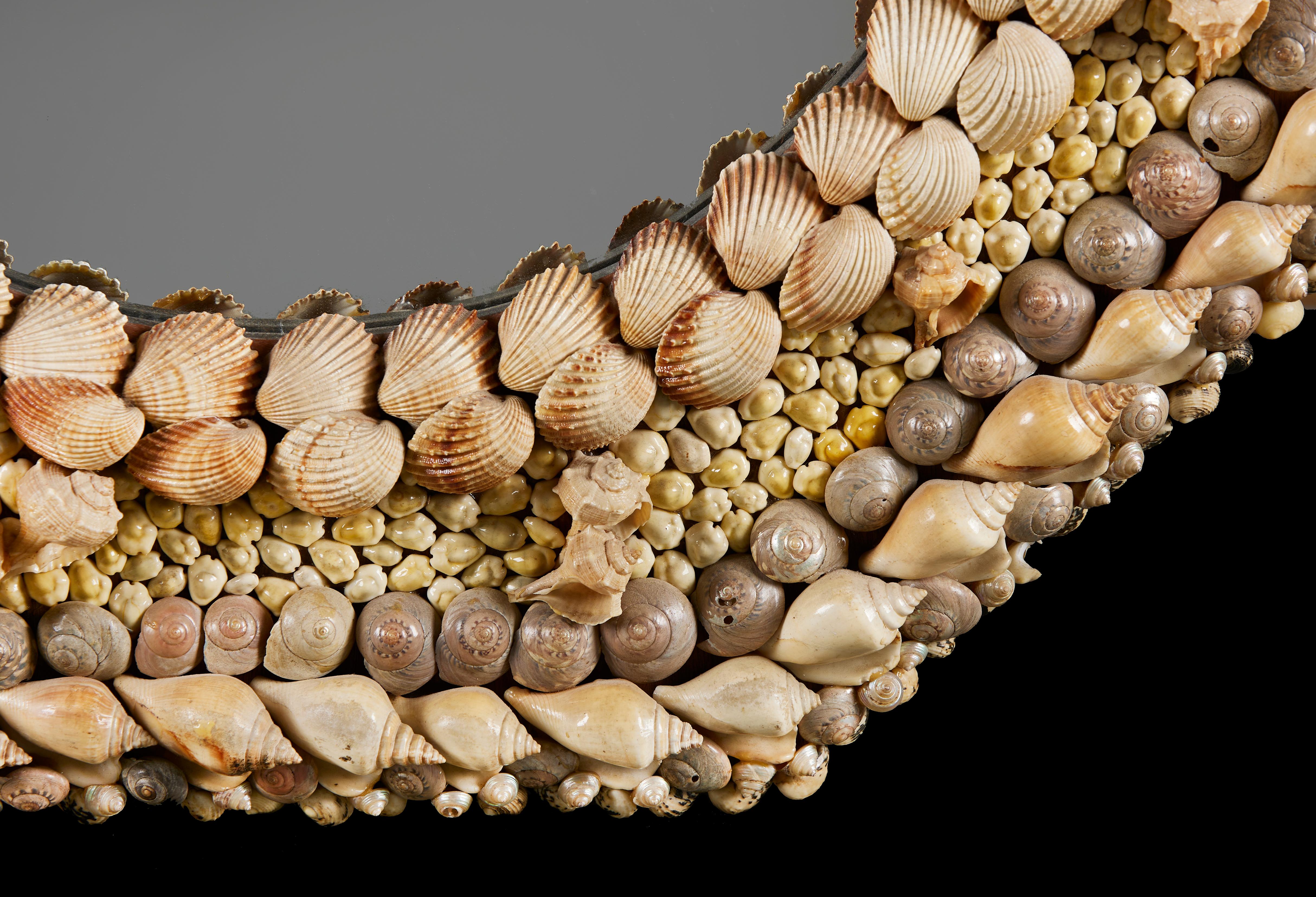 A Hexagonal Shell Mirror For Sale at 1stDibs