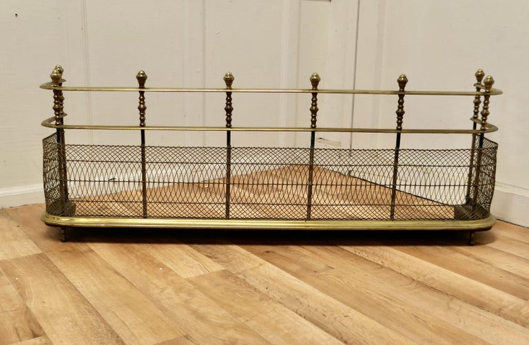 High Georgian Brass Nursery Fire Guard Fender For Sale at 1stDibs