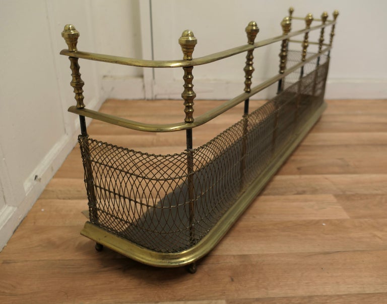High Georgian Brass Nursery Fire Guard Fender For Sale at 1stDibs