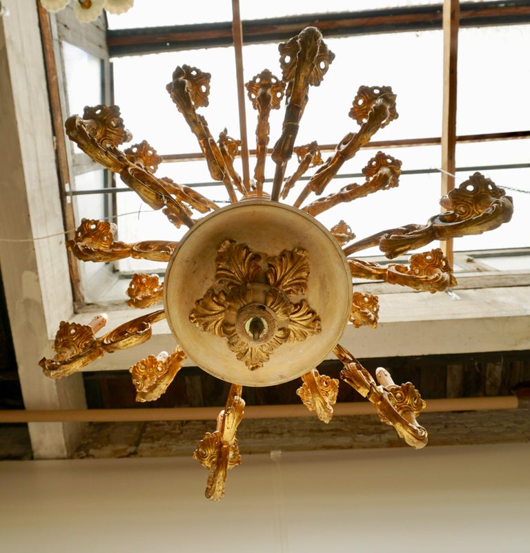 Highly Decorative and Elegant Gilded 24-Light Castle Chandelier For ...