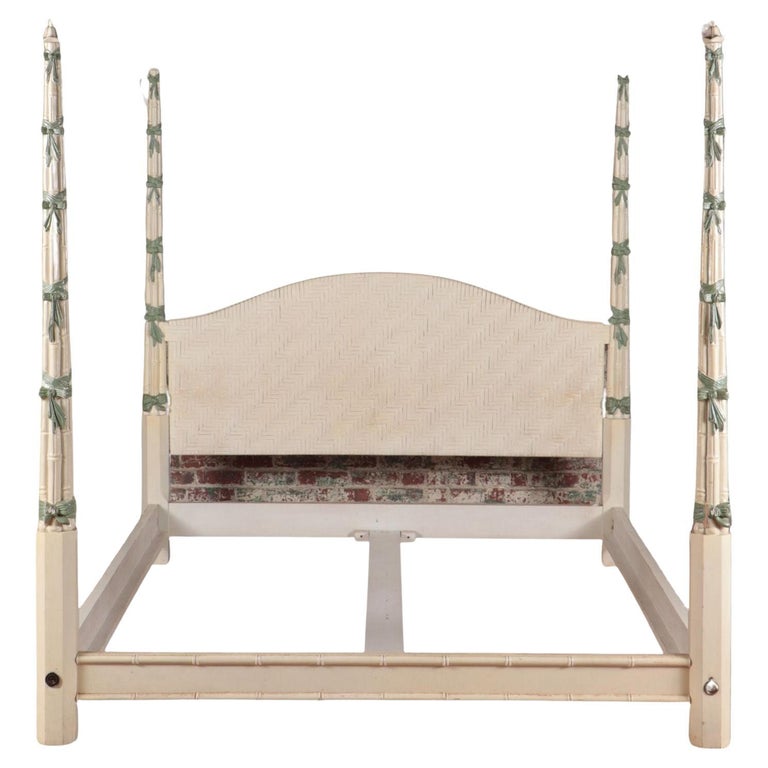 A Hollywood Regency style painted California king size bed For Sale at ...