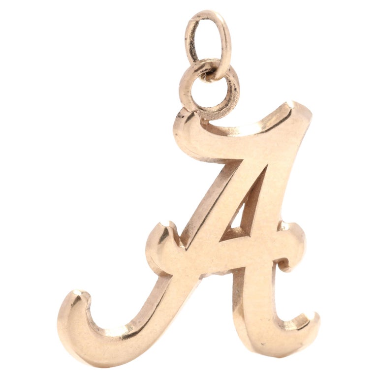 Initial Charm, 14K Gold, Script a Initial Charm, Script Initial Charm ...