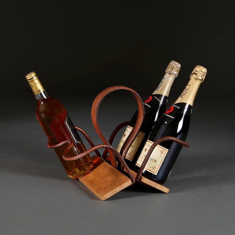 Jacques Adnet Bottle Carrier For Sale at 1stDibs