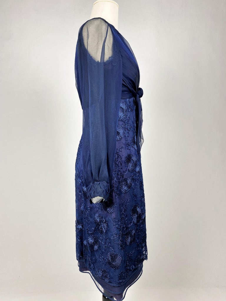 A Jacques Heim Cocktail Chiffon Embroidered Dress and bolero Circa 1965 ...
