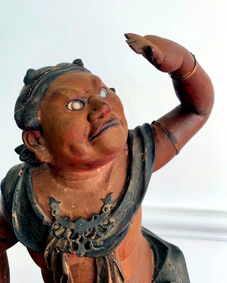 Japanese Lacquered and Gilt Wood Buddhism Statue from Edo Period For ...