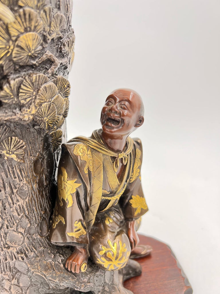 Japanese Meiji Period Figurative Bronze Sculpture For Sale at 1stDibs