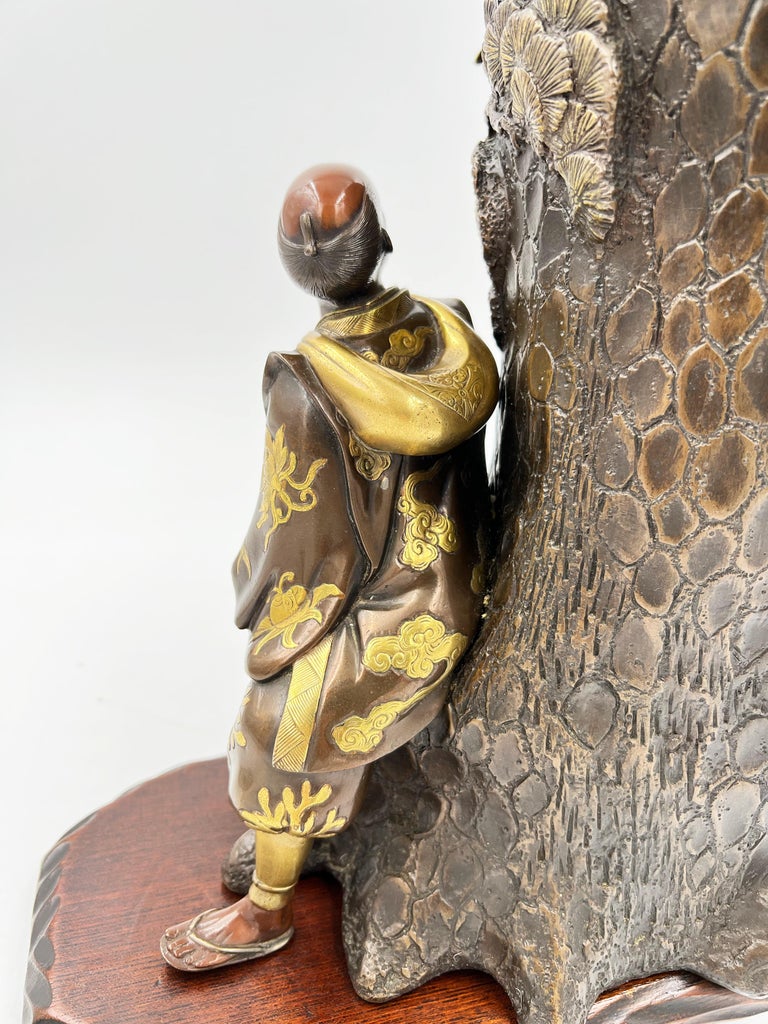 Japanese Meiji Period Figurative Bronze Sculpture For Sale at 1stDibs