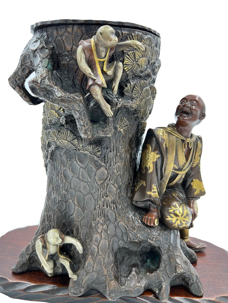 Japanese Meiji Period Figurative Bronze Sculpture For Sale at 1stDibs