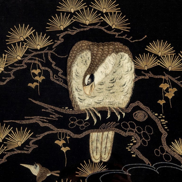 Japanese Needlework of an Eagle For Sale at 1stDibs