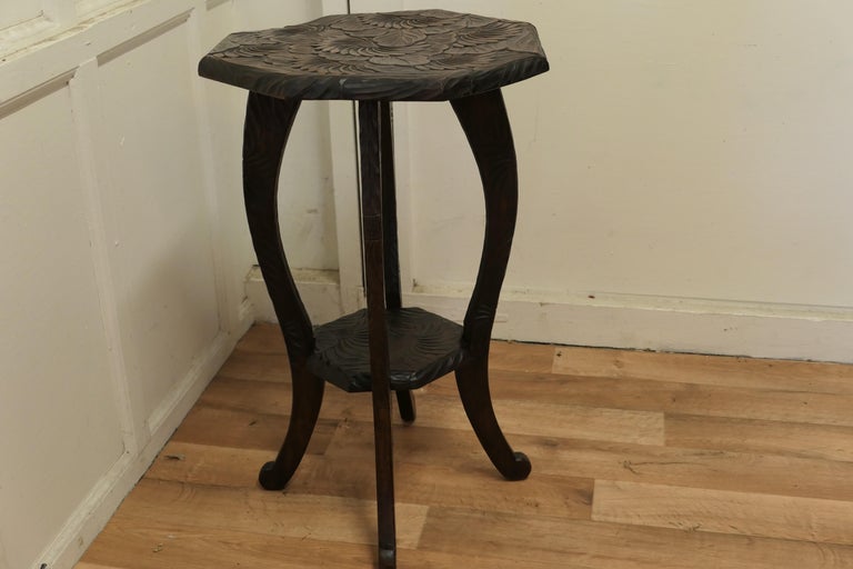 Japanese Table Carved for Liberty of London For Sale at 1stDibs