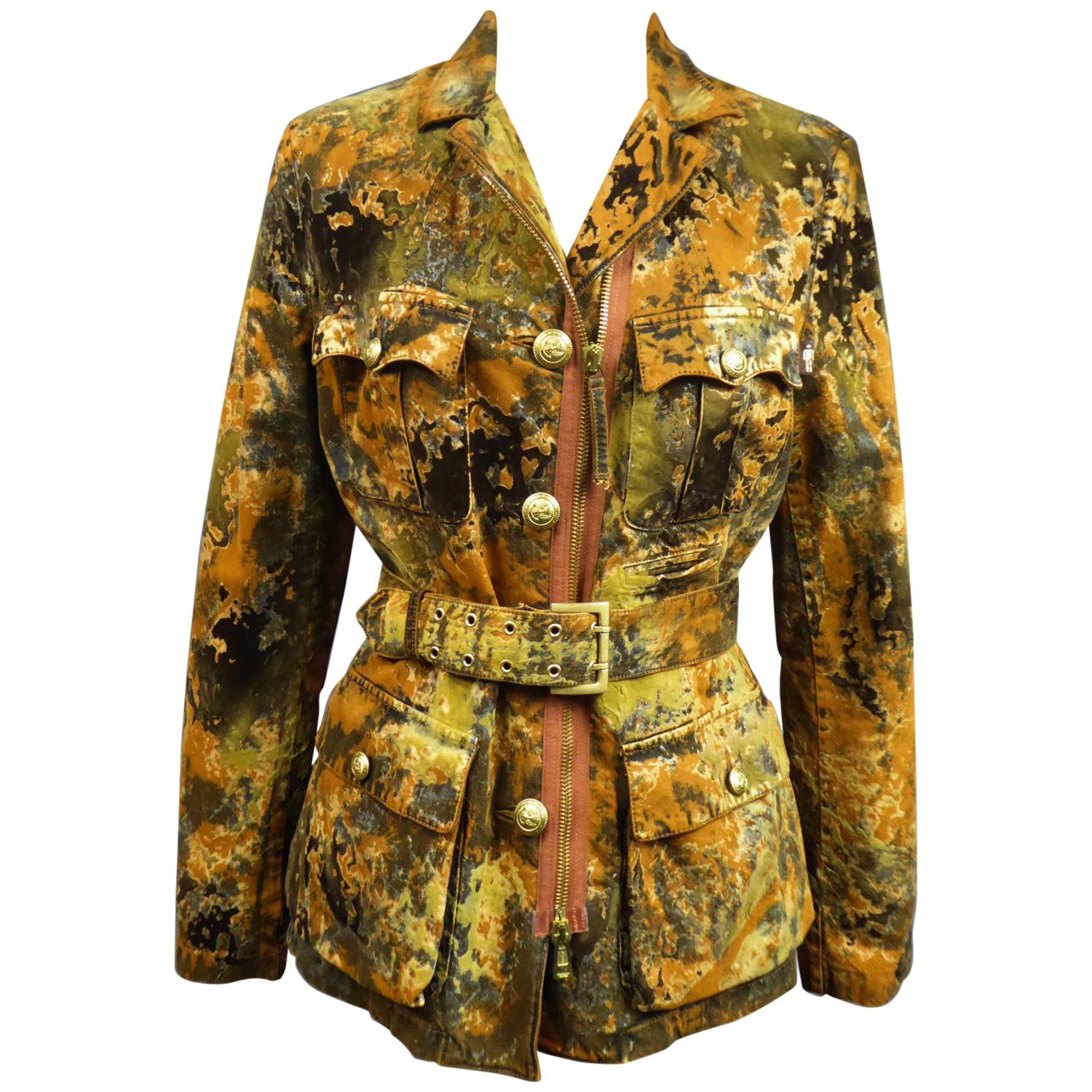 Jean Paul Gaultier gold lace and silk organza corseted jacket, ss 1988 ...