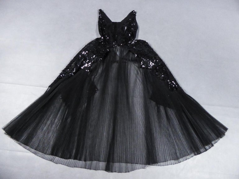 A Jeanne Lanvin inspiration Robe de Style Net Embroidered with sequins ...