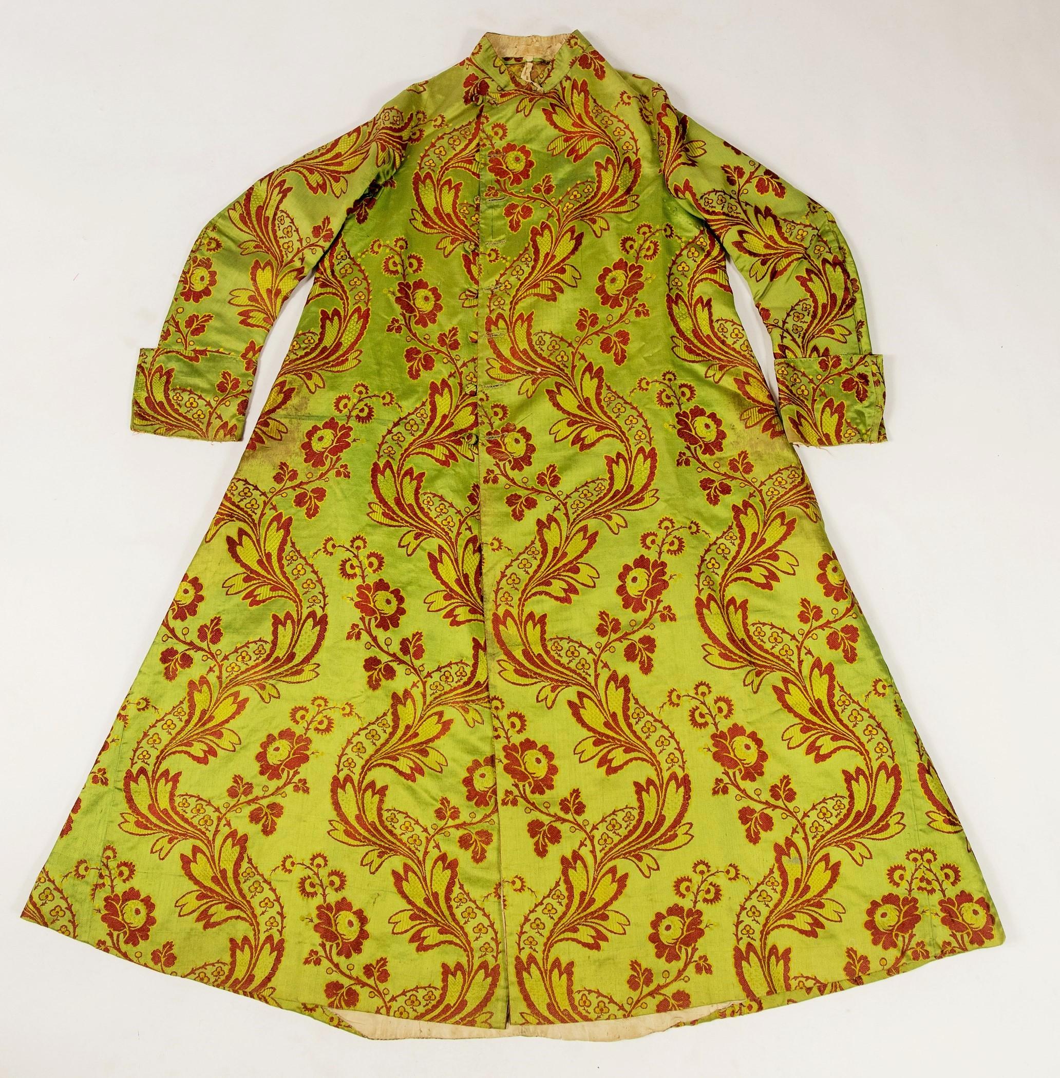 A Lampas Silk Morning Gown or Man's Banyan Museum Piece France Circa ...