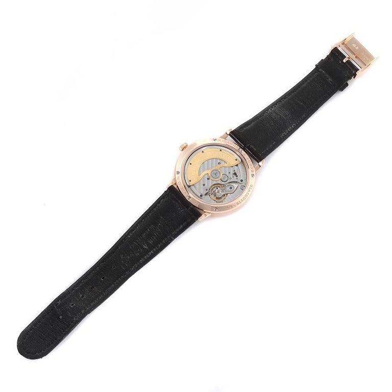 A. Lange and Sohne Saxonia Automatic Rose Gold Silver Dial Mens Watch ...