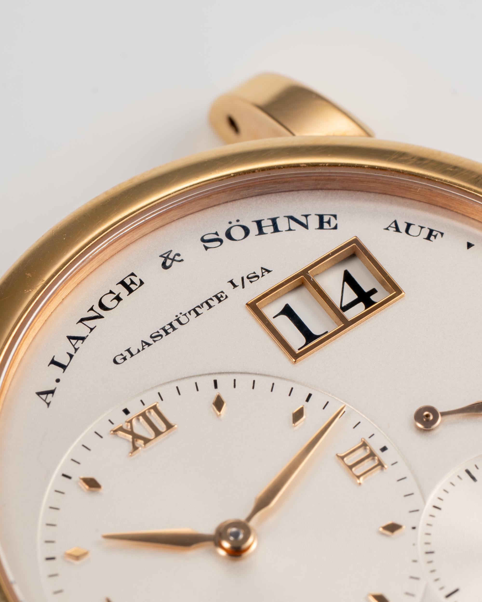 A. Lange and Söhne Lange 1 101.021 Big Date Ivory Dial 18k YG Manual ...