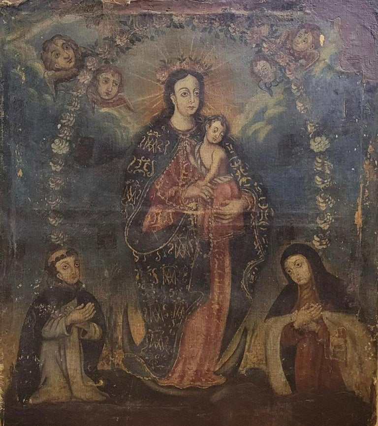 A Large 18th Century Peruvian Cuzco Painting at 1stDibs