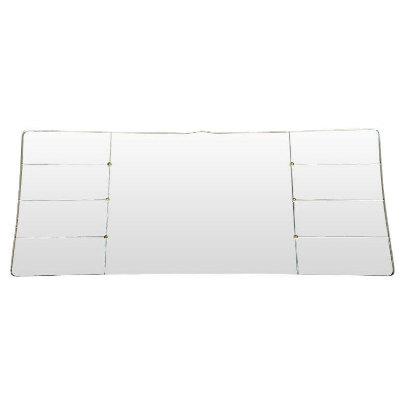 Large 1950s Landscape Italian Brass Framed Mirror with Orignal Mirror ...