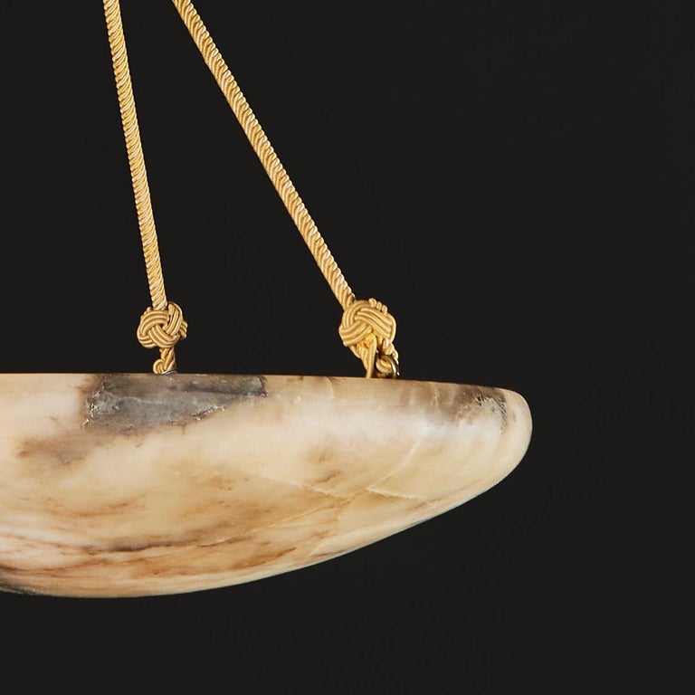Large 19th Century Alabaster Dish Light at 1stDibs