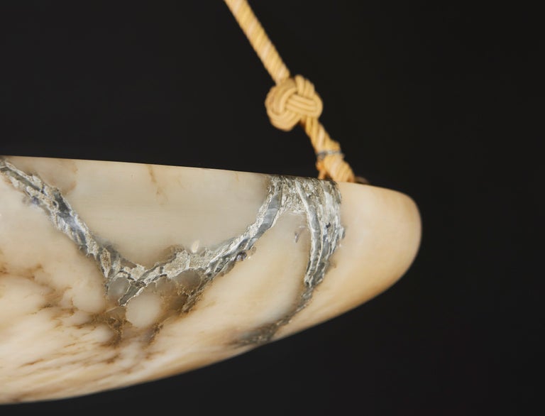 Large 19th Century Alabaster Dish Light at 1stDibs
