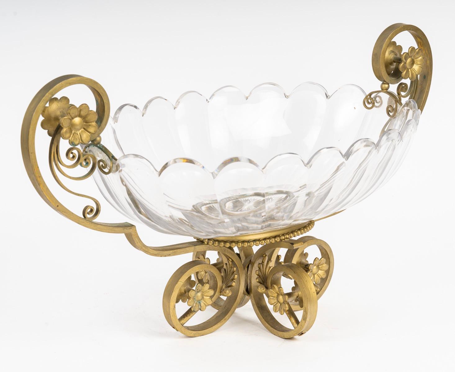 A Large 19th Century Baccarat Crystal Centerpiece For Sale at 1stDibs