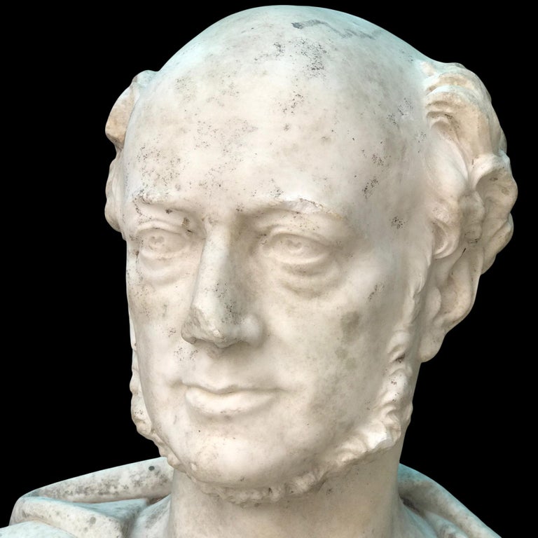 Large 19th Century Marble Bust of the Gentleman Matthew Noble For Sale ...