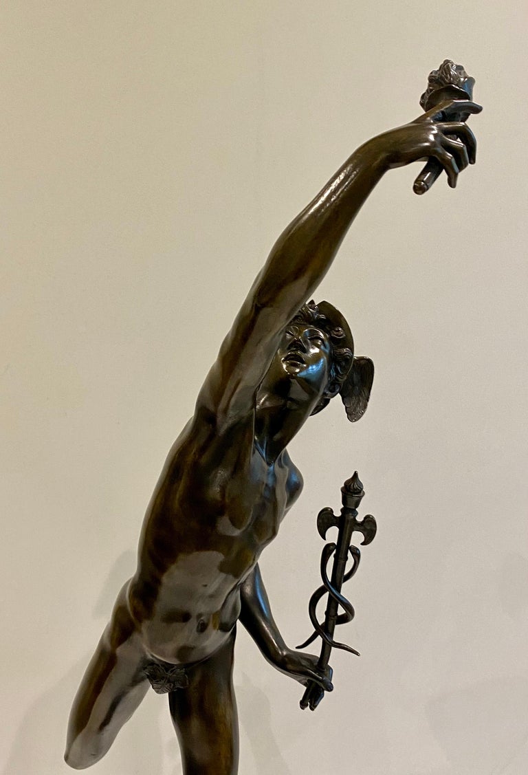 Large 19th C. Bronze Sculpture of Hermes at 1stDibs