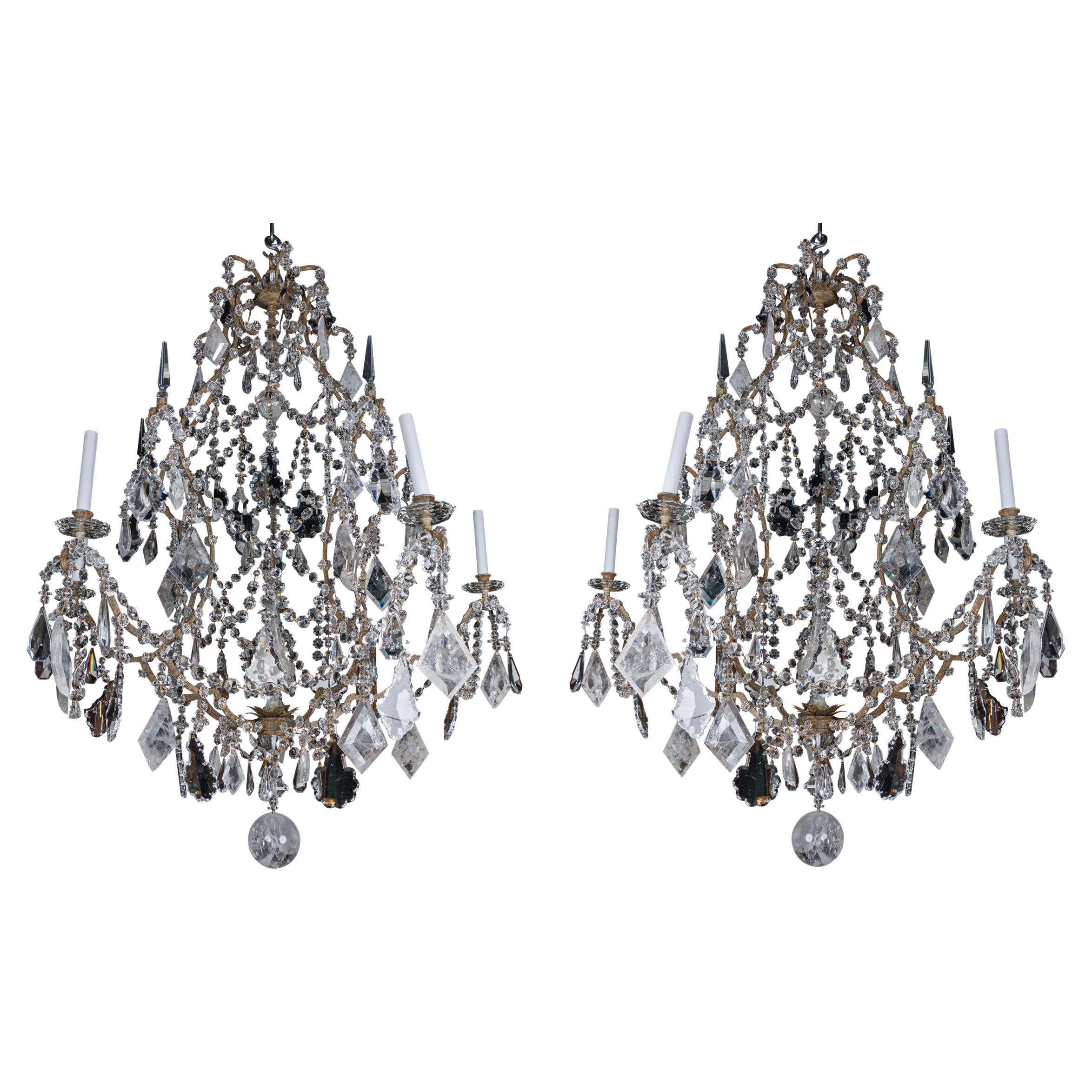Cristalleries De Baccarat A Large Pair Of French Cut Crystal Tsarine Cristalleries De Baccarat A Large Pair Of French Cut Crystal Tsarine