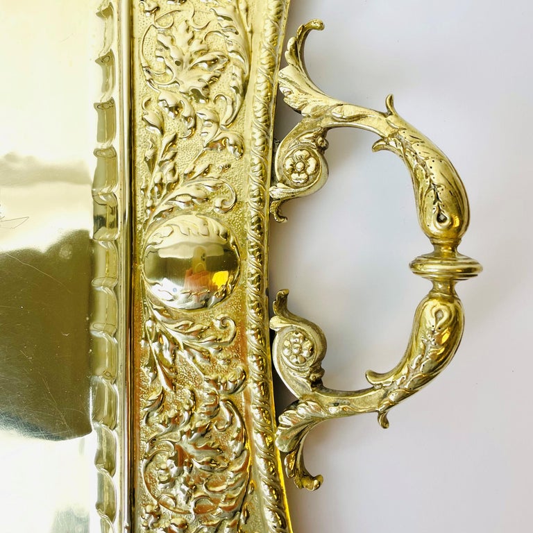A large and magnificent brass Serving Tray from late 19th Century For ...