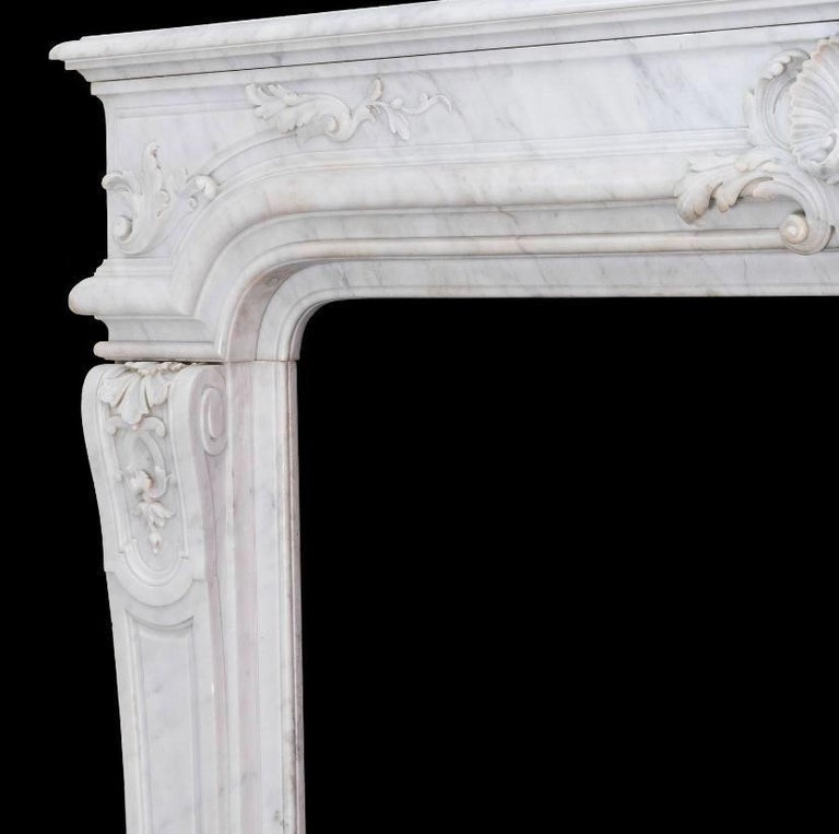 Large Antique French Marble Fireplace Mantel For Sale at 1stDibs