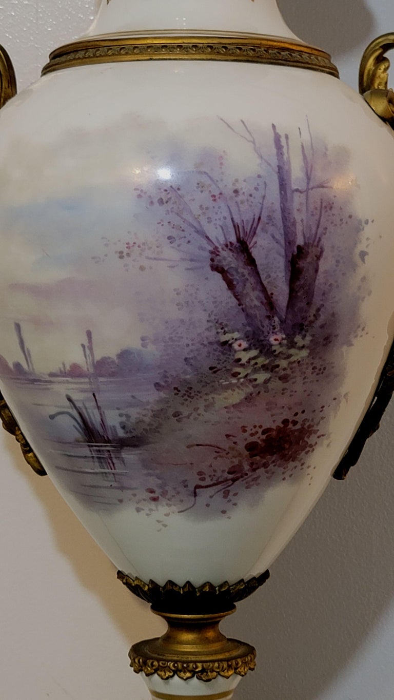 Large Antique French Sevres Porcelain Urn, 19th Century, Signature and ...