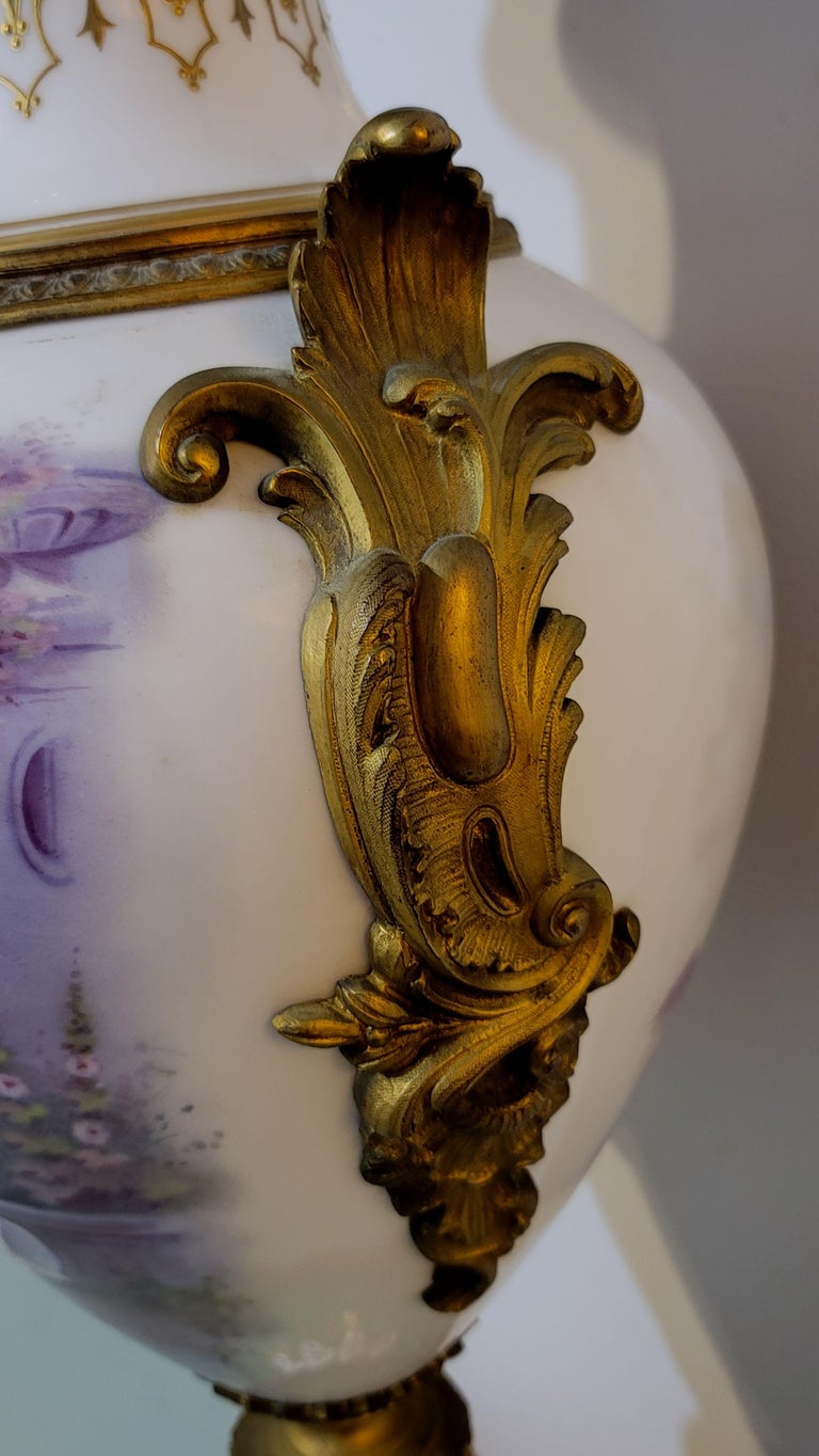 Large Antique French Sevres Porcelain Urn, 19th Century, Signature and ...