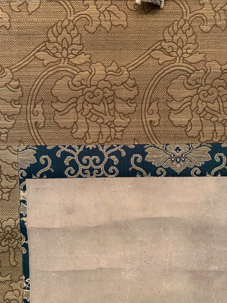 Large Antique Zen Japanese Ink Scroll After Sesson Shukei For Sale at ...