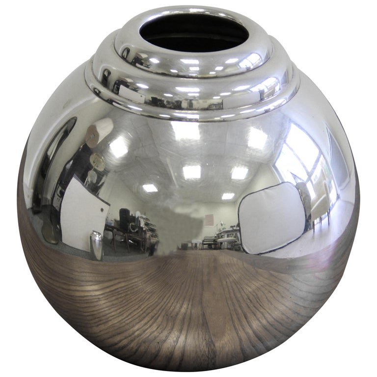 Large Art Deco "Boule" Vase by Luc Lanel for Christofle, 1920s For Sale ...