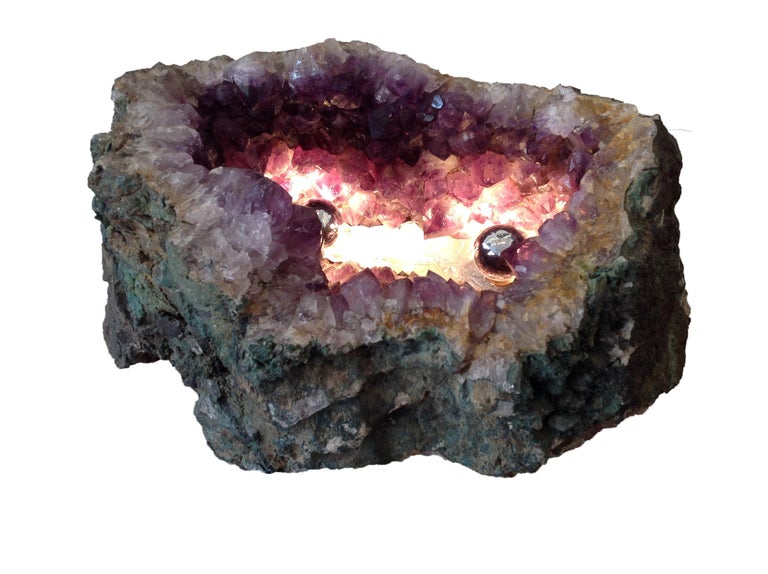 Large Brazilian Amethyst Geode with Lights Inside at 1stDibs