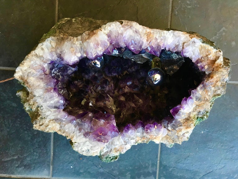 Large Brazilian Amethyst Geode with Lights Inside at 1stDibs
