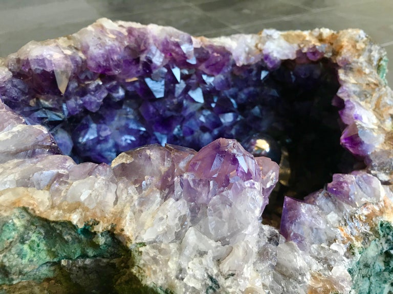 Large Brazilian Amethyst Geode with Lights Inside at 1stDibs
