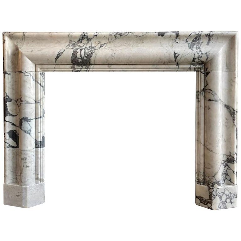 Large Breche Marble Bolection Fireplace Mantel at 1stDibs