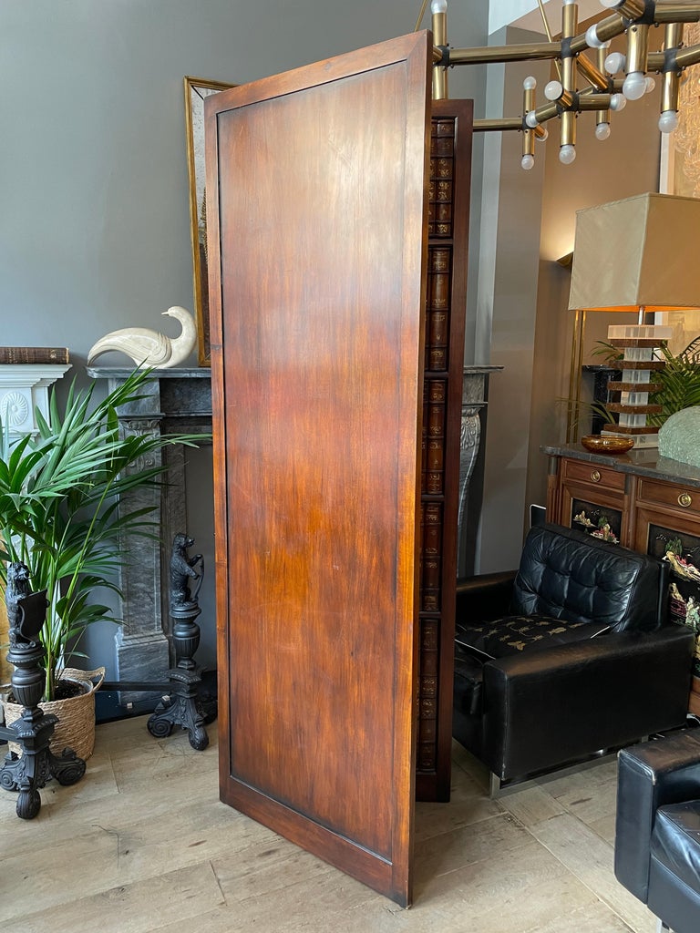 Large Carved Hardwood Library Screen or Room Divider For Sale at 1stDibs