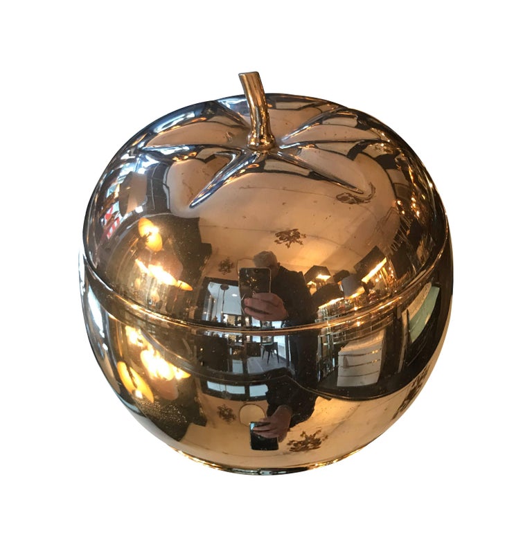 Large Chrome Apple Ice Bucket at 1stDibs