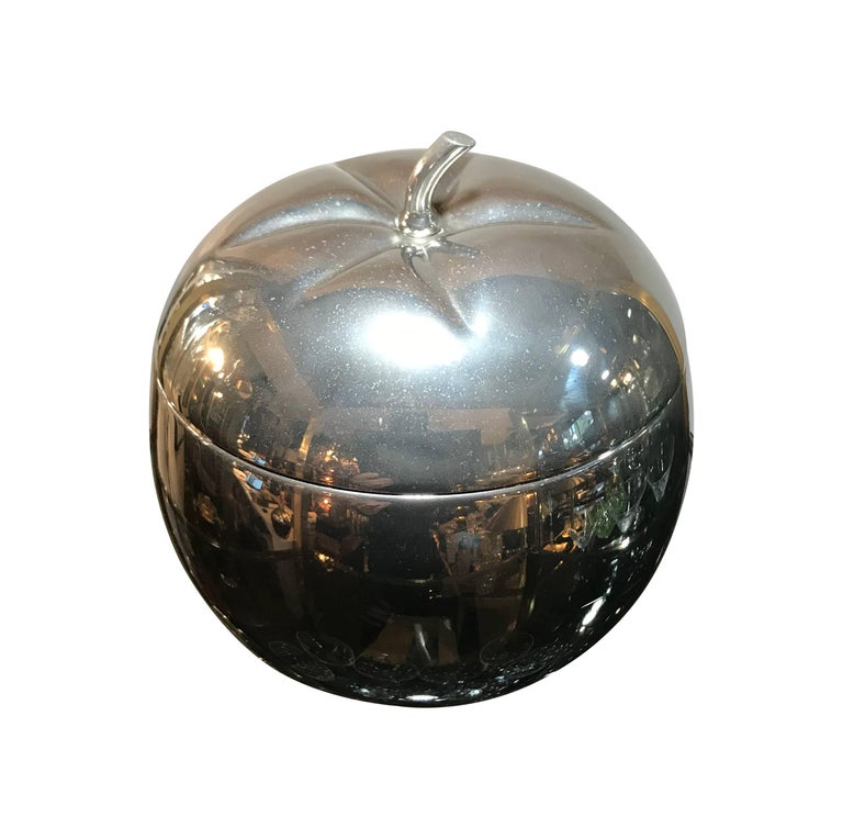 Large Chrome Apple Ice Bucket at 1stDibs