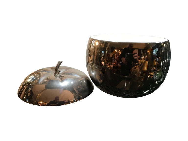 Large Chrome Apple Ice Bucket at 1stDibs