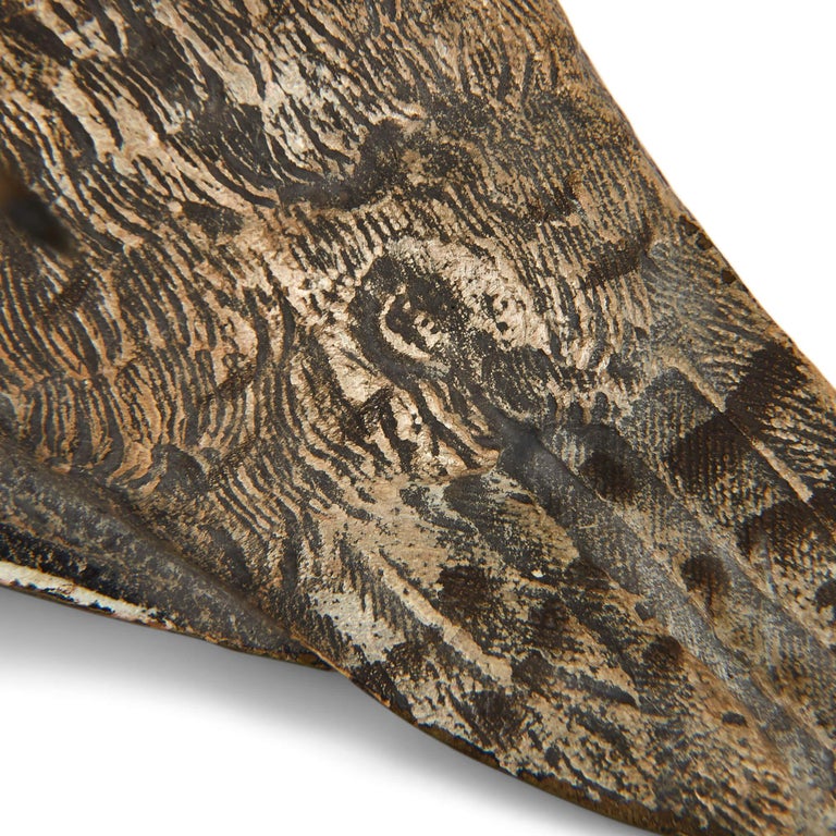 Large Cold Painted Bronze Viennese Model of a Woodcock by Bergman at ...