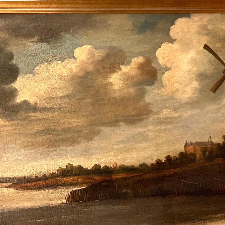 Large Dutch Landscape Painting at 1stDibs