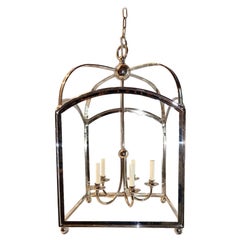 Large Set of Silver Plated Lanterns For Sale at 1stDibs