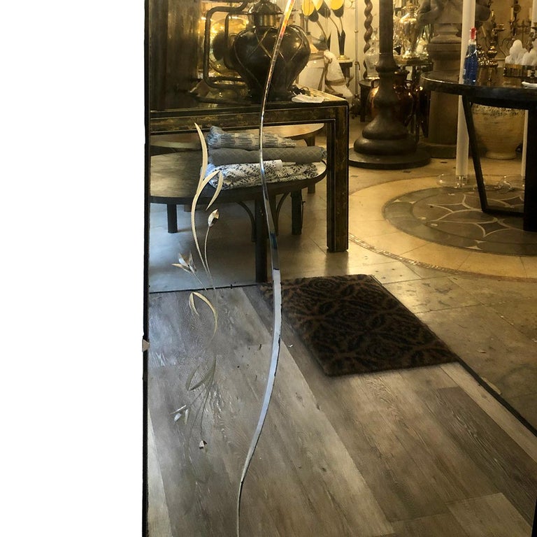 Large Etched Glass Mirror For Sale at 1stDibs | large etched mirror
