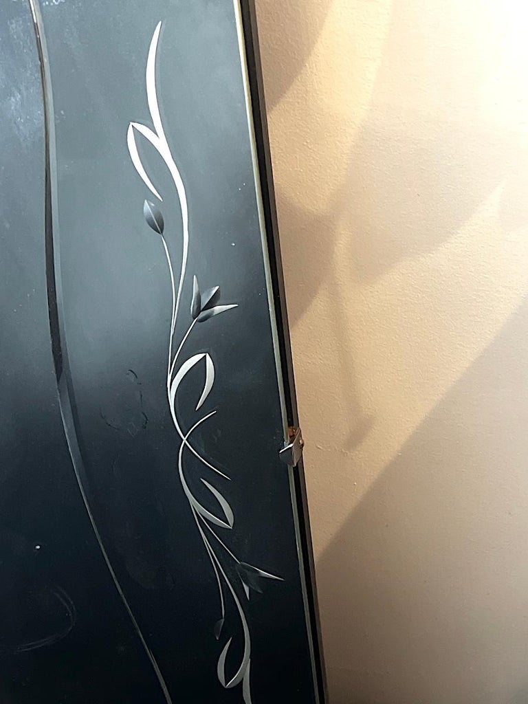 Large Etched Glass Mirror For Sale at 1stDibs | large etched mirror