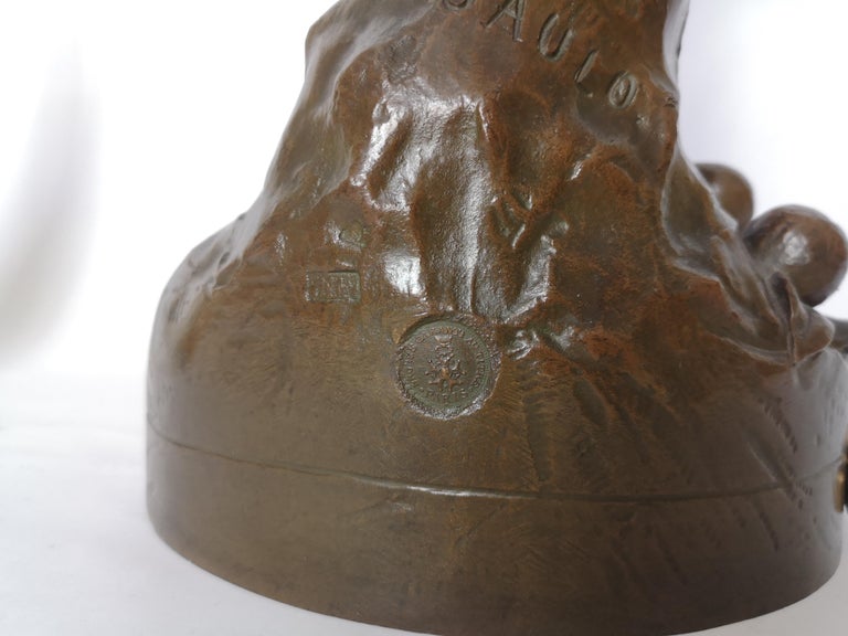 Large French Bronze of Atalante by George Saulo For Sale at 1stDibs